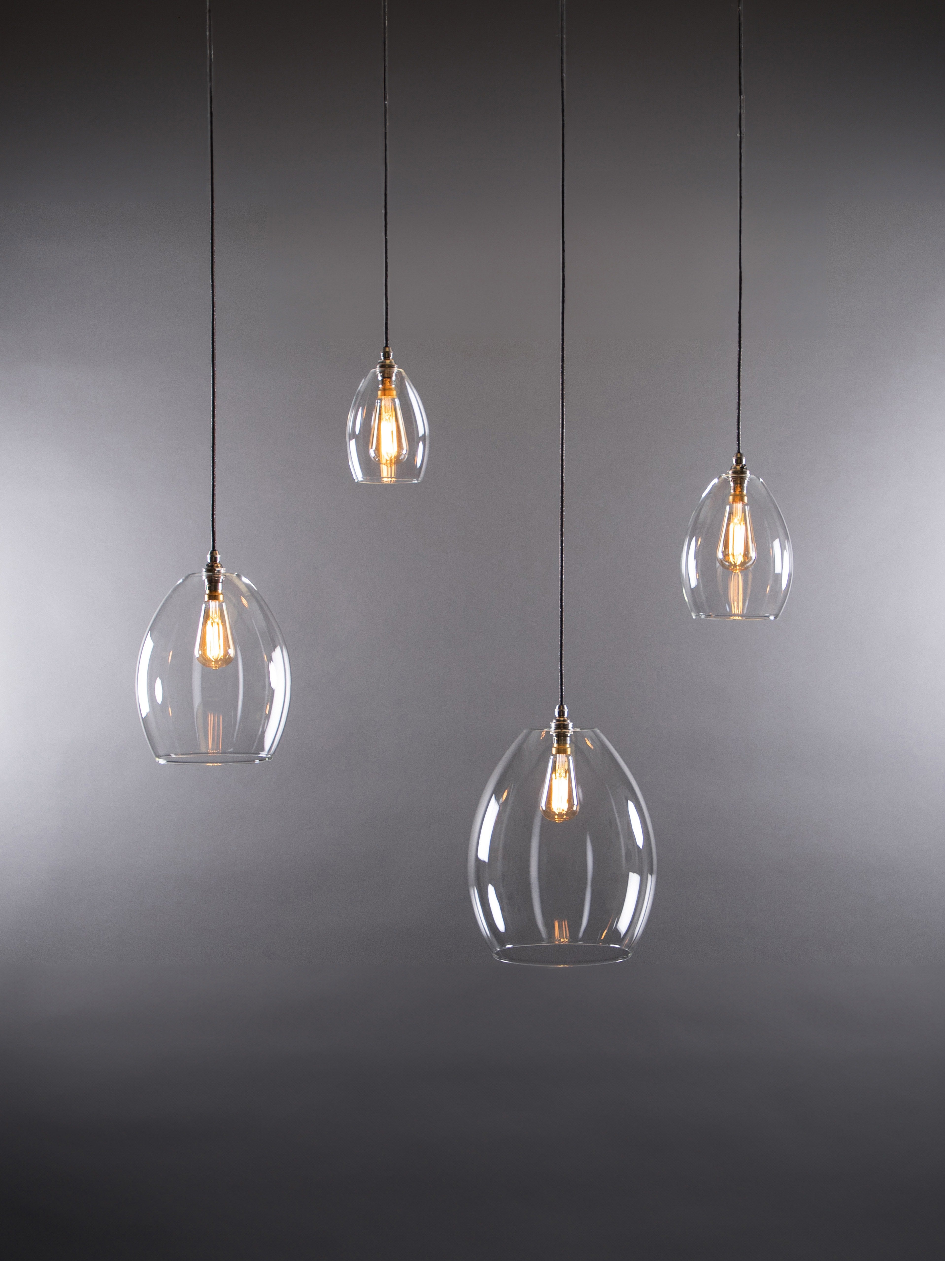 clear glass pendant, wall and table lamps – Glow Lighting