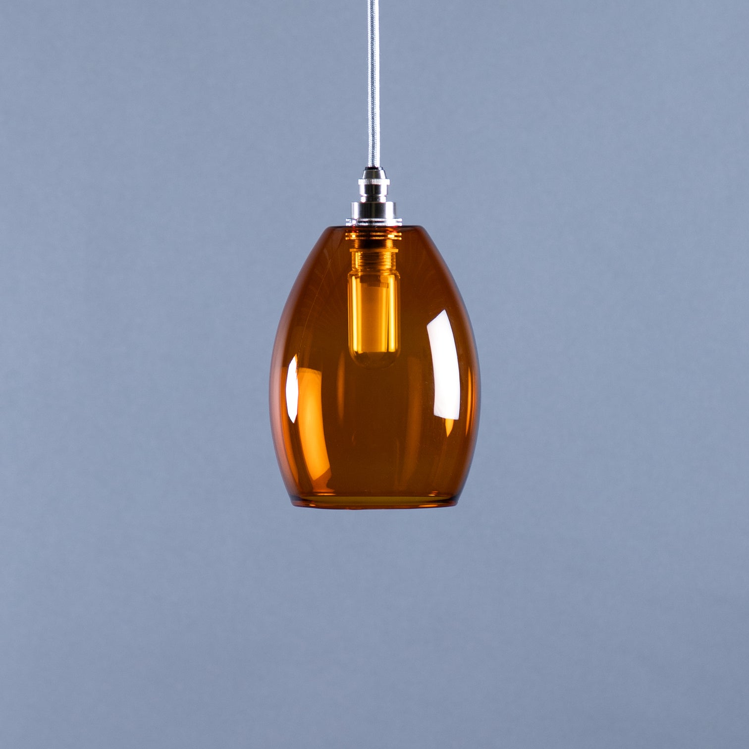 Amber Glass Bertie Bathroom IP44 Pendant Light – Glow Lighting