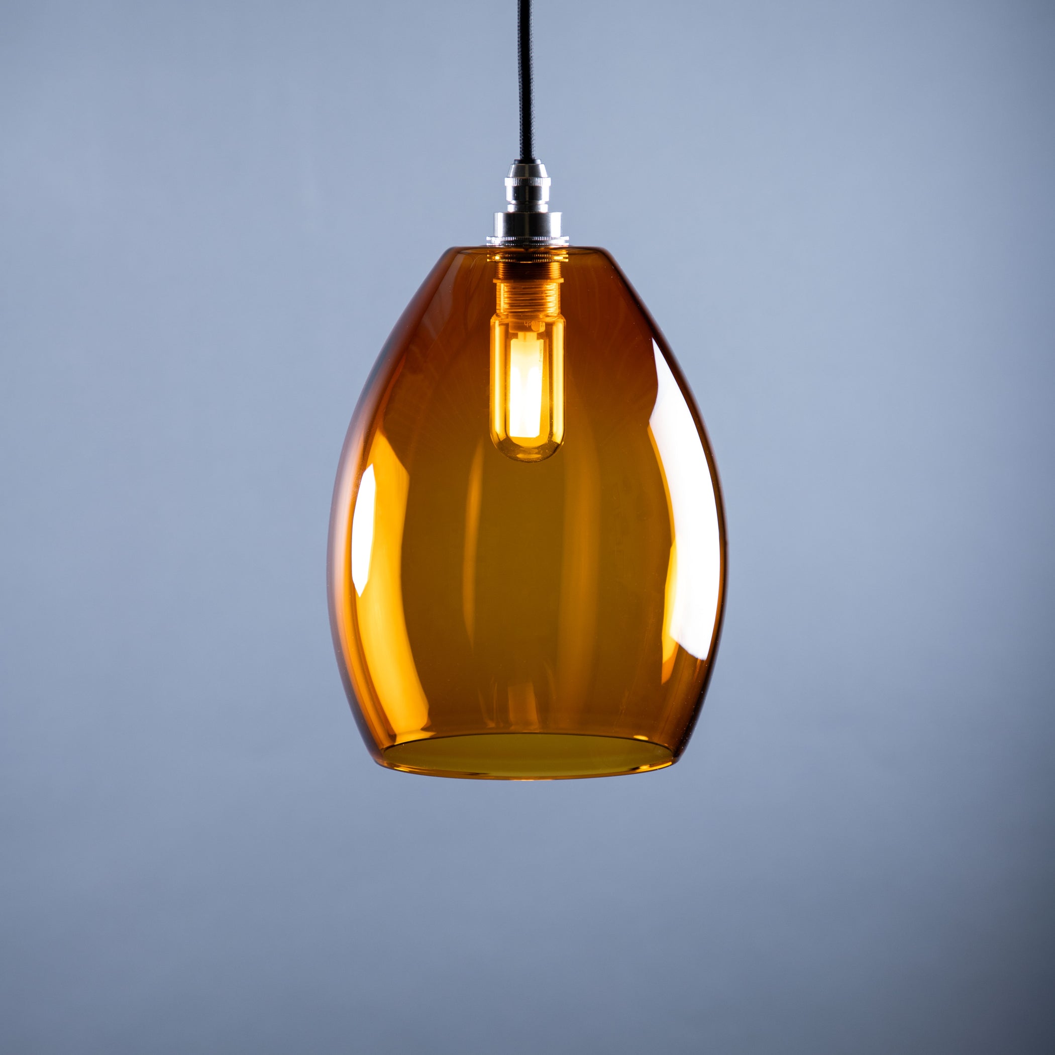 Amber Glass Bertie Bathroom IP44 Pendant Light – Glow Lighting