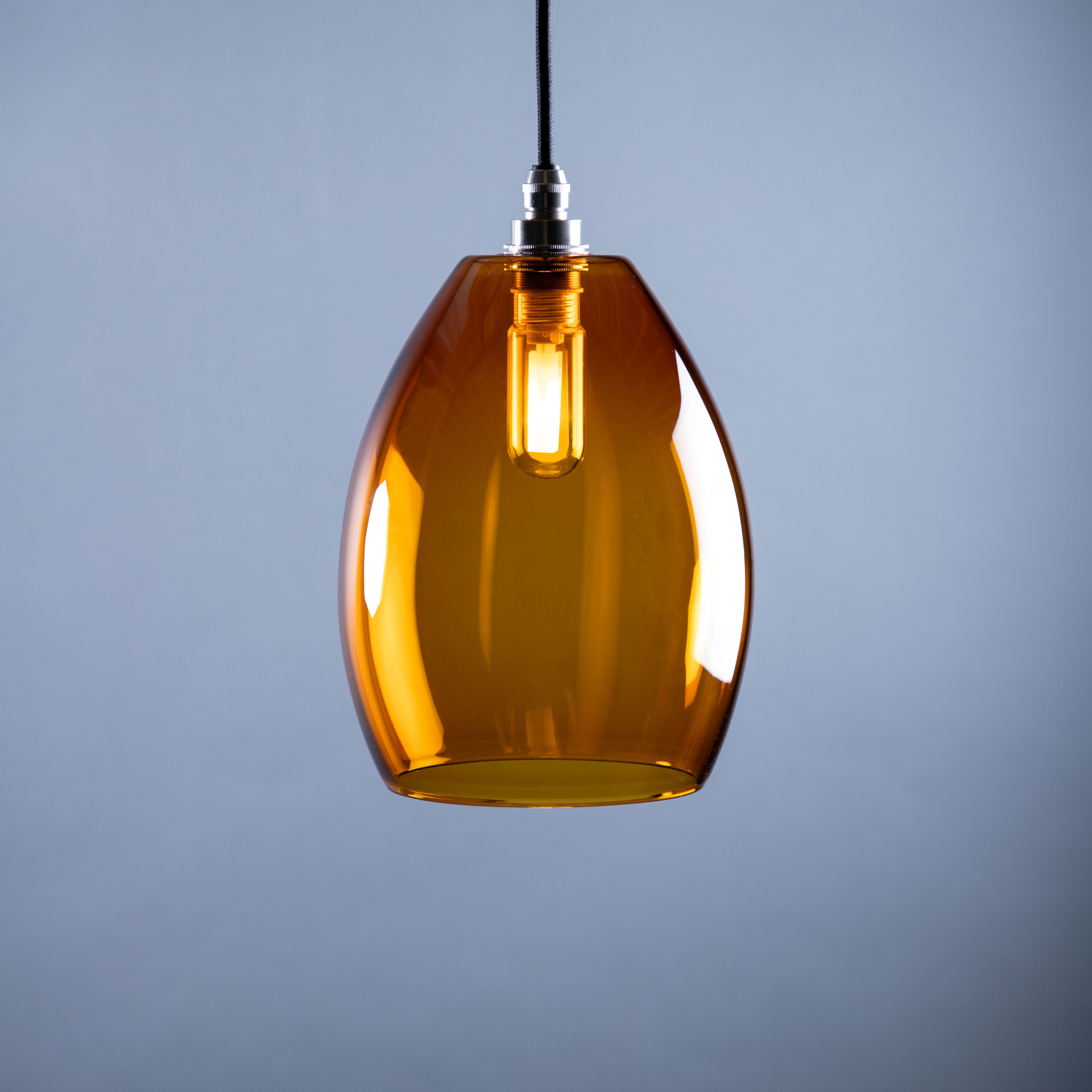 Amber Glass Bertie Bathroom IP44 Pendant Light – Glow Lighting