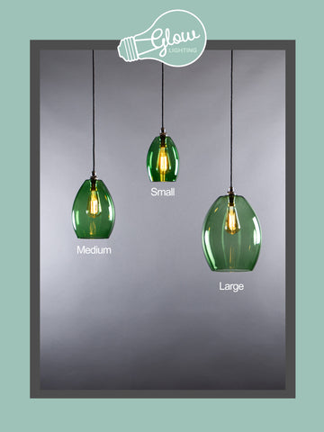 Jules Green Glass Pendant Light | Handblown in the UK | Glow – Glow ...