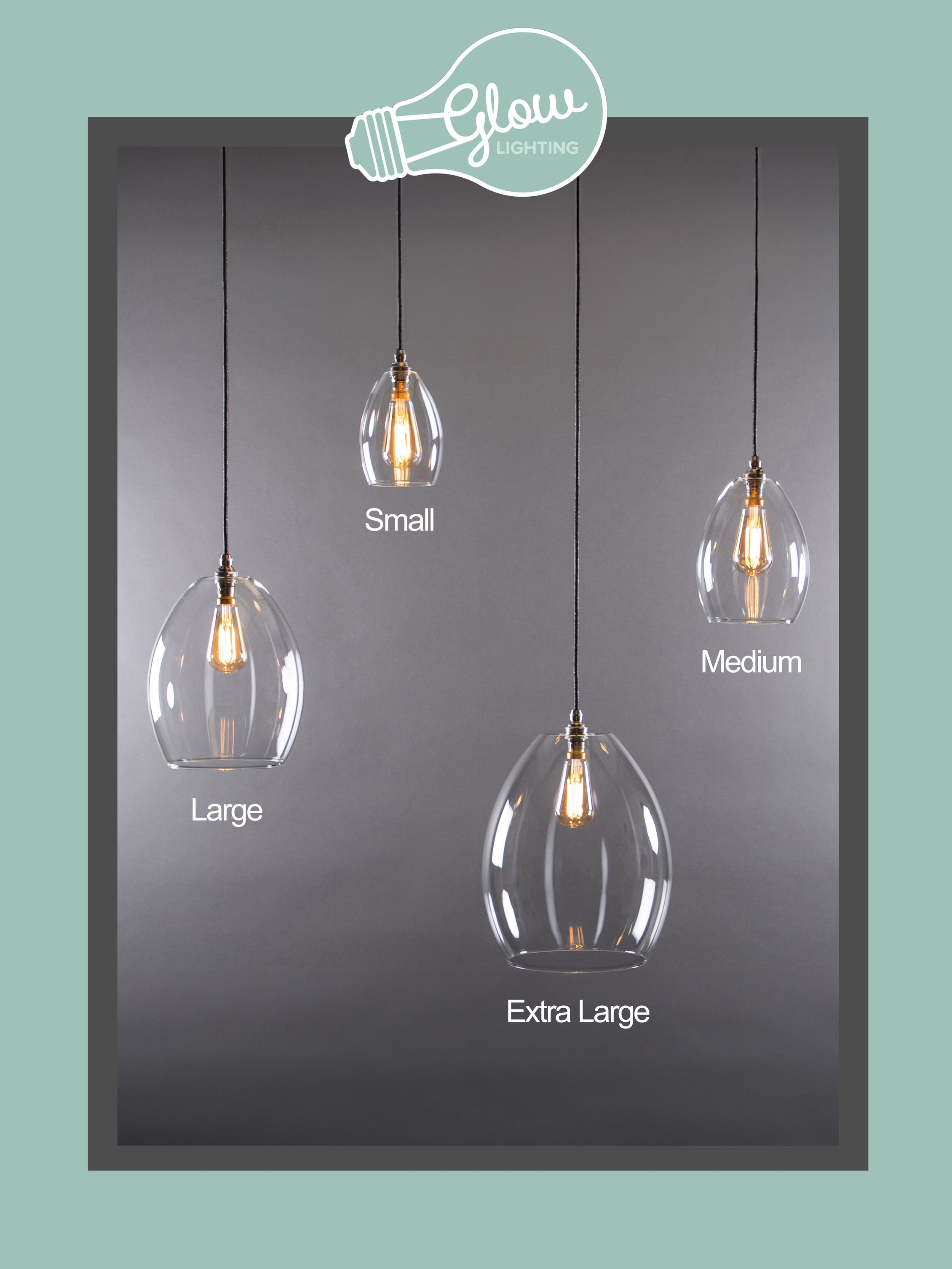 Jules Clear Glass Pendant Light | Handblown in the UK – Glow Lighting