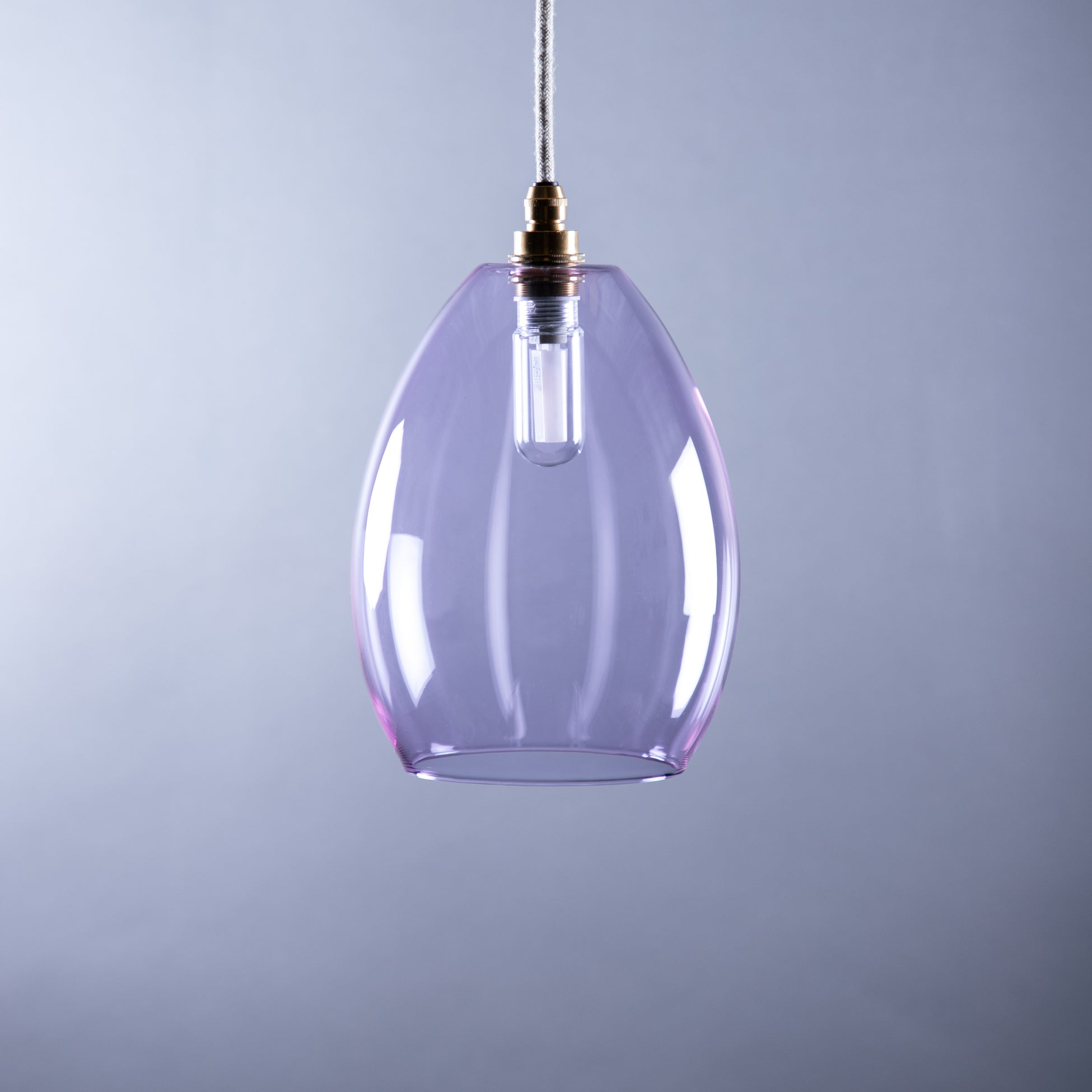 Lilac Glass Bertie Bathroom IP44 Pendant Light – Glow Lighting