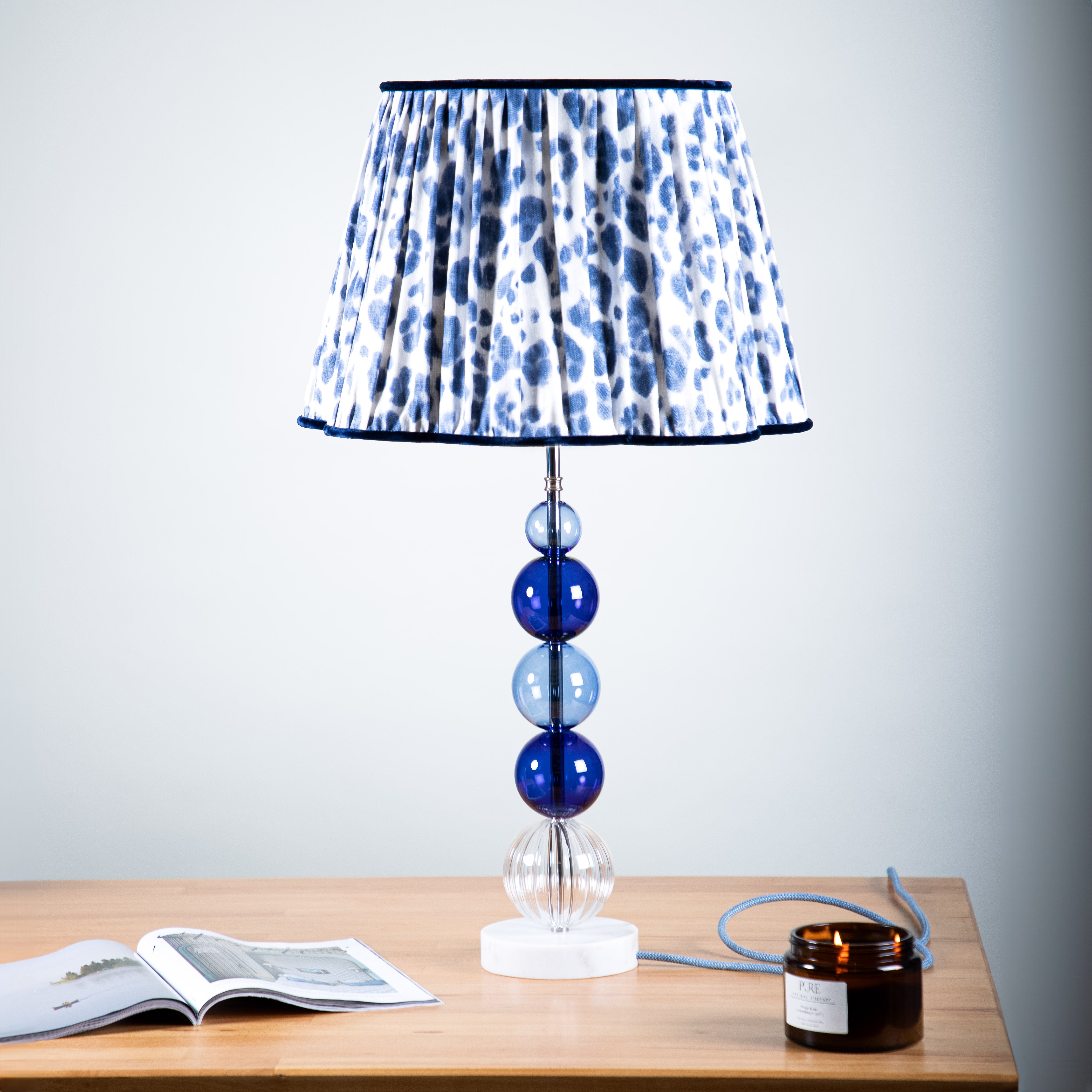 Blue Leopard Martha Lamp – Glow Lighting
