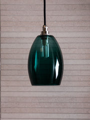 Teal Glass Bertie Bathroom IP44 Pendant Light – Glow Lighting