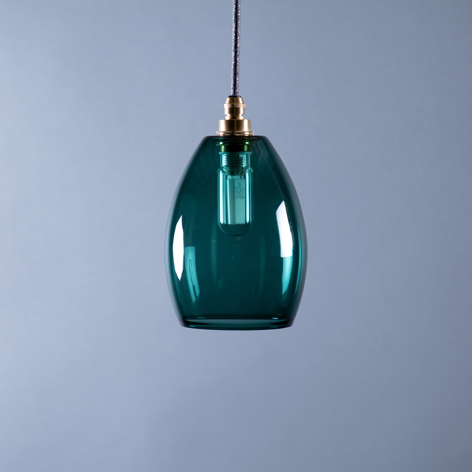 Teal Glass Bertie Bathroom IP44 Pendant Light – Glow Lighting