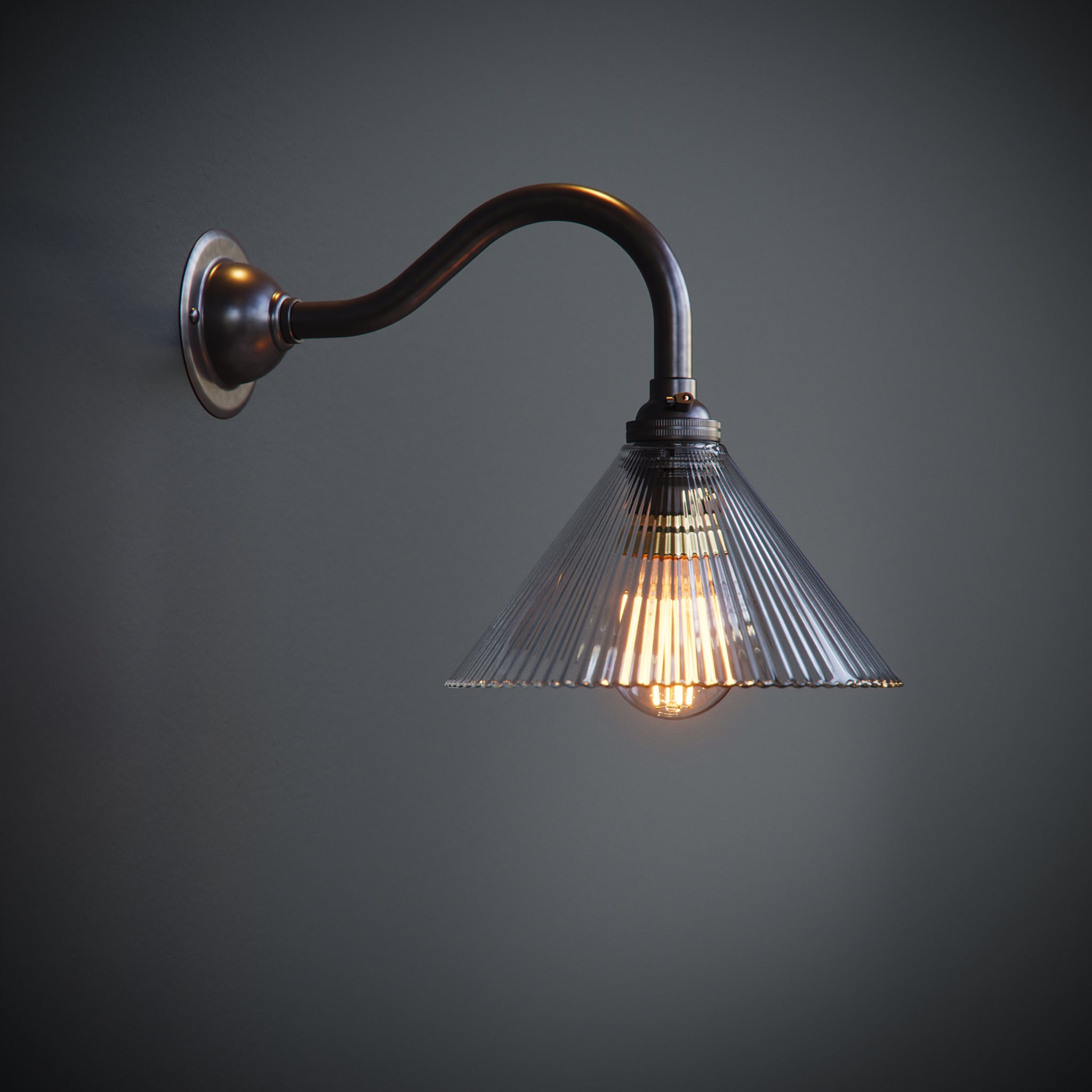 Grace Fine Ribbed Glass Wall Light | Handcrafted in Yorkshire – Glow ...