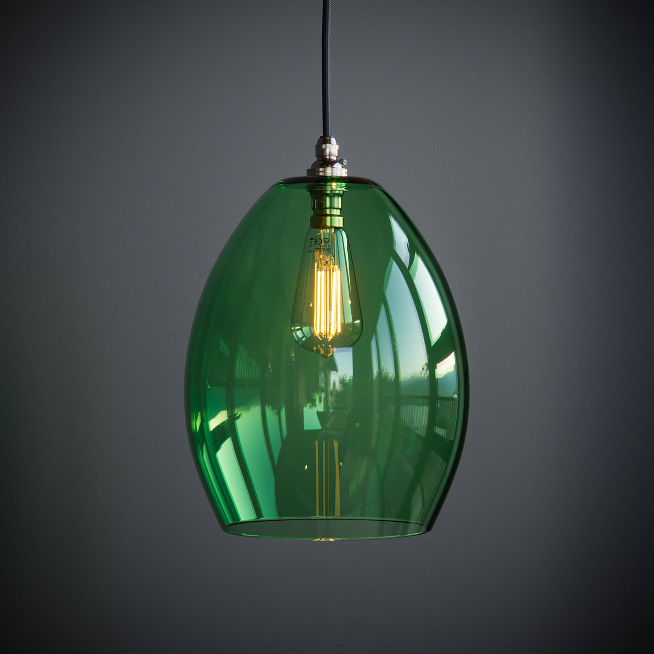 Jules Green Glass Pendant Light | Handblown in the UK | Glow – Glow ...