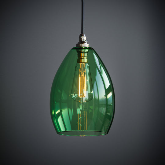 Jules Green Glass Pendant Light | Handblown in the UK | Glow – Glow ...