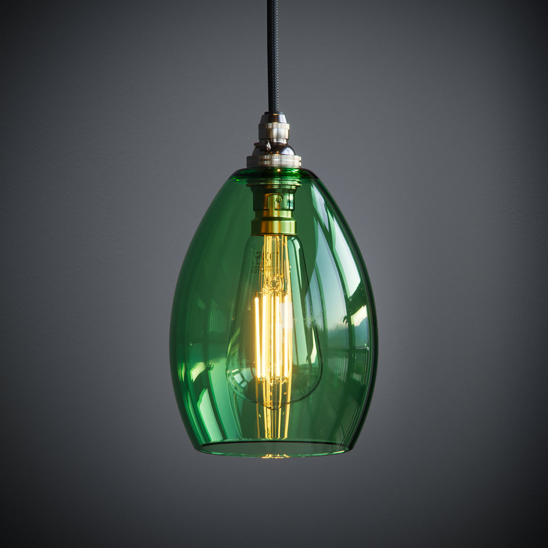 Jules Green Glass Pendant Light | Handblown in the UK | Glow – Glow ...