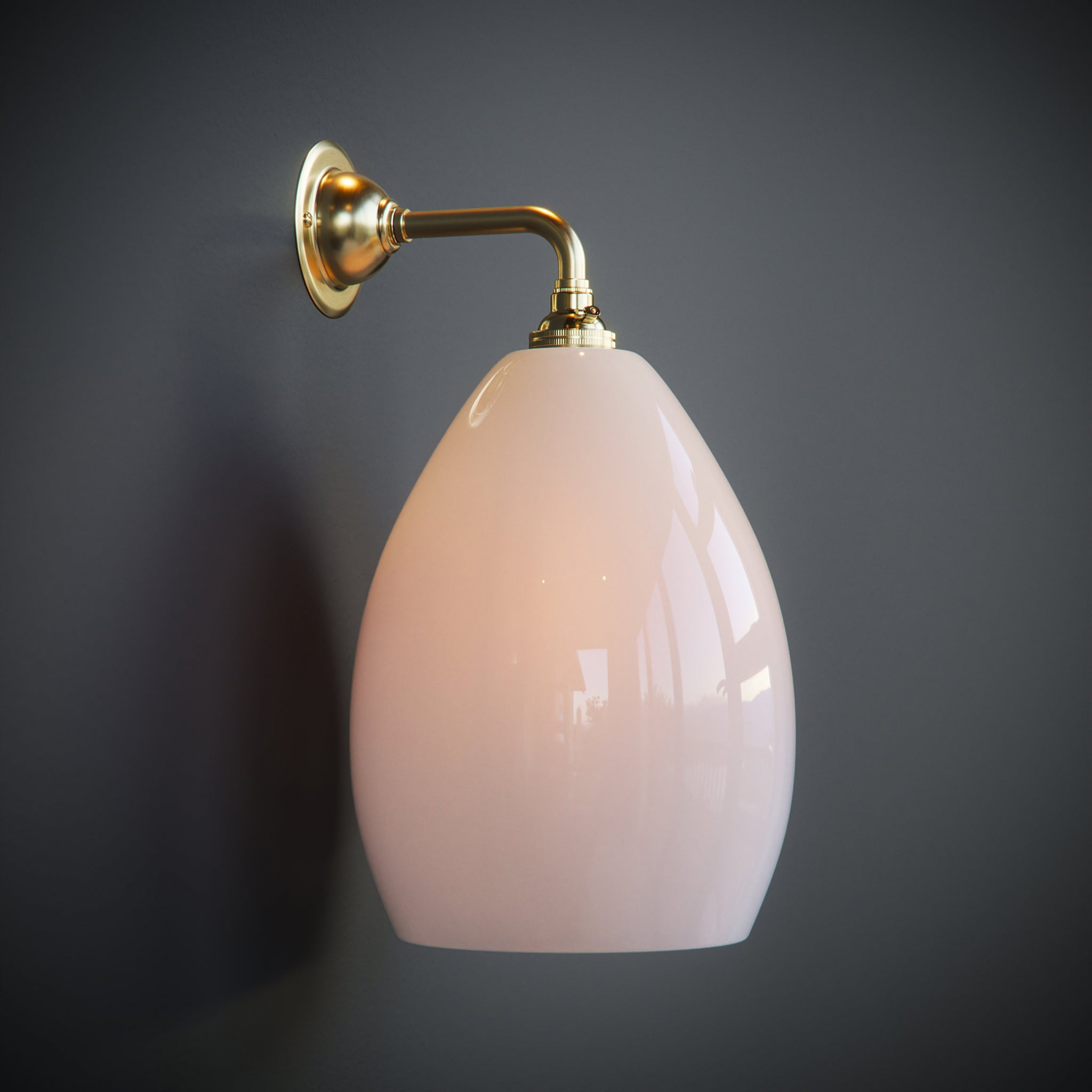 Contemporary Opal Glass Jules Wall Light | Handmade in Britain – Glow ...