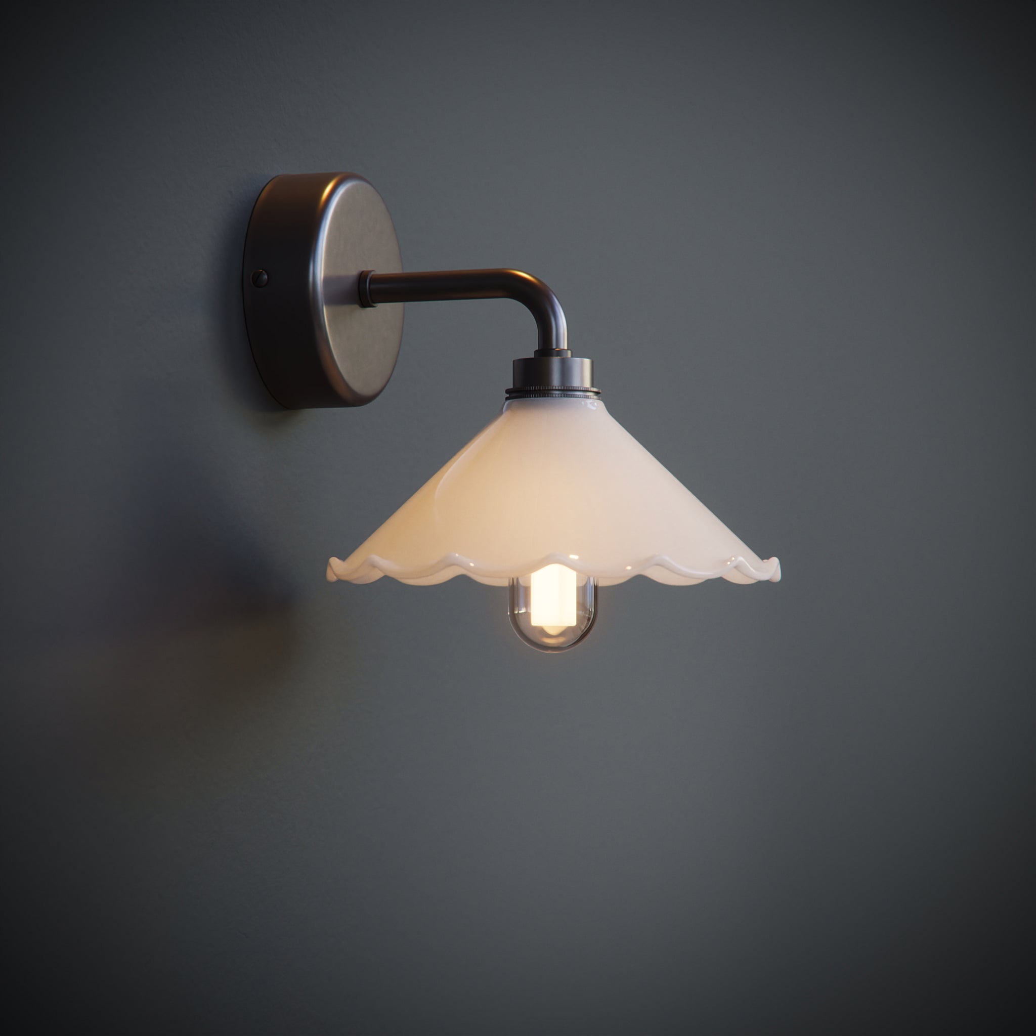 Florrie Opal Glass Bathroom IP44 Wall Light – Glow Lighting