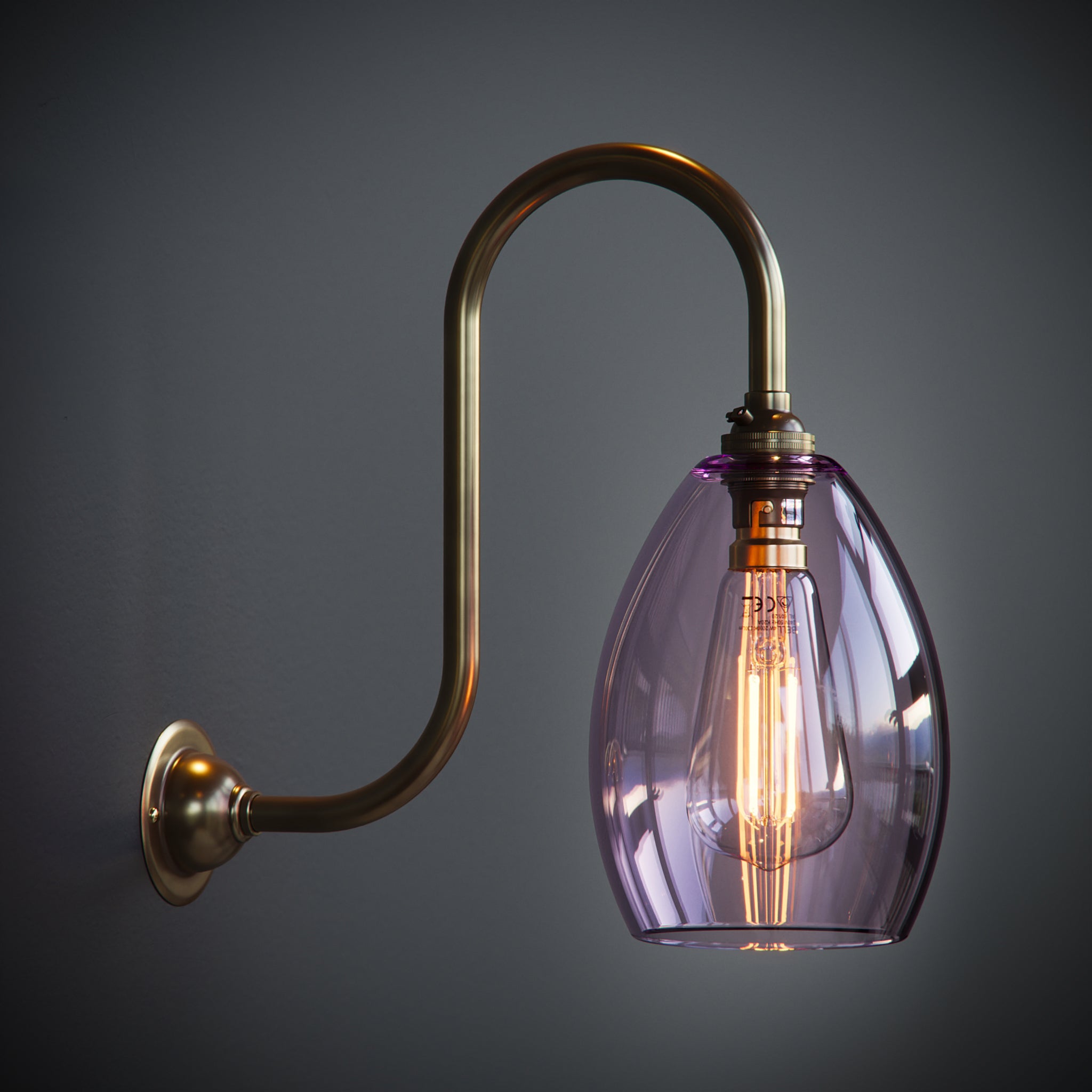 Jules Swan Wall Light Pink Glass – Glow Lighting