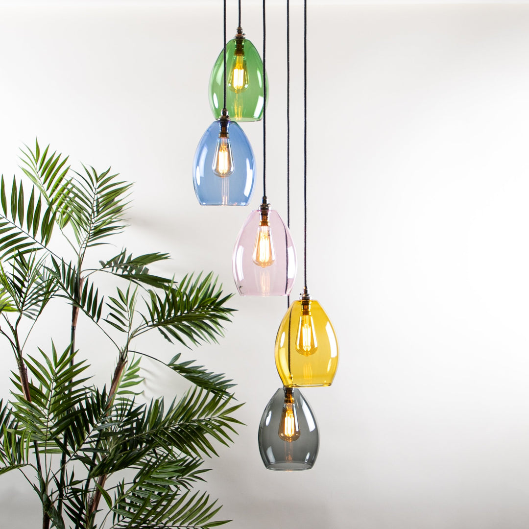 Mid Bertie 5 Way Large Cluster Pendant Light – Glow Lighting