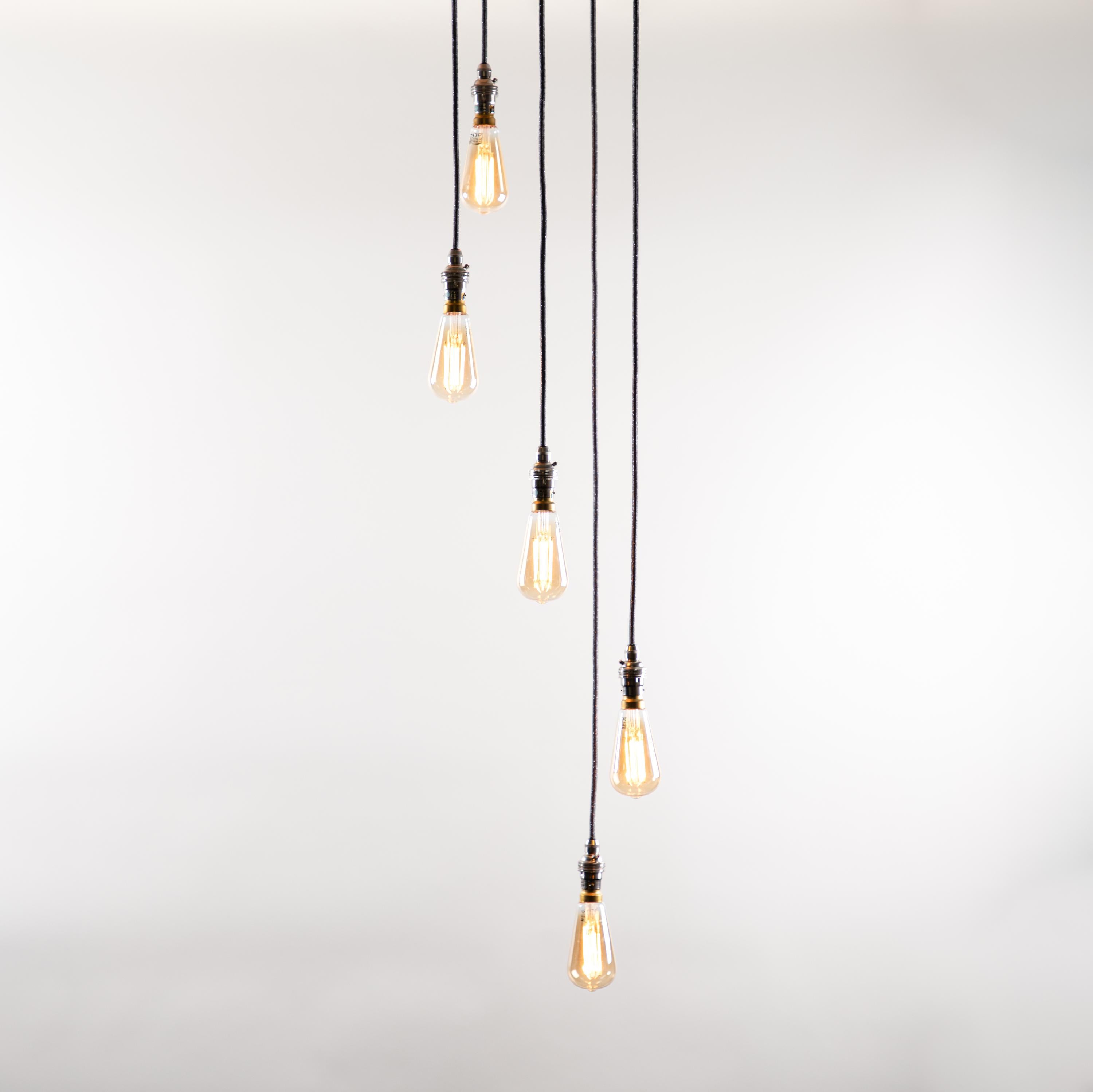 Bare 5 Way Ceiling Pendant Set | Create Your Own Cluster Light – Glow ...