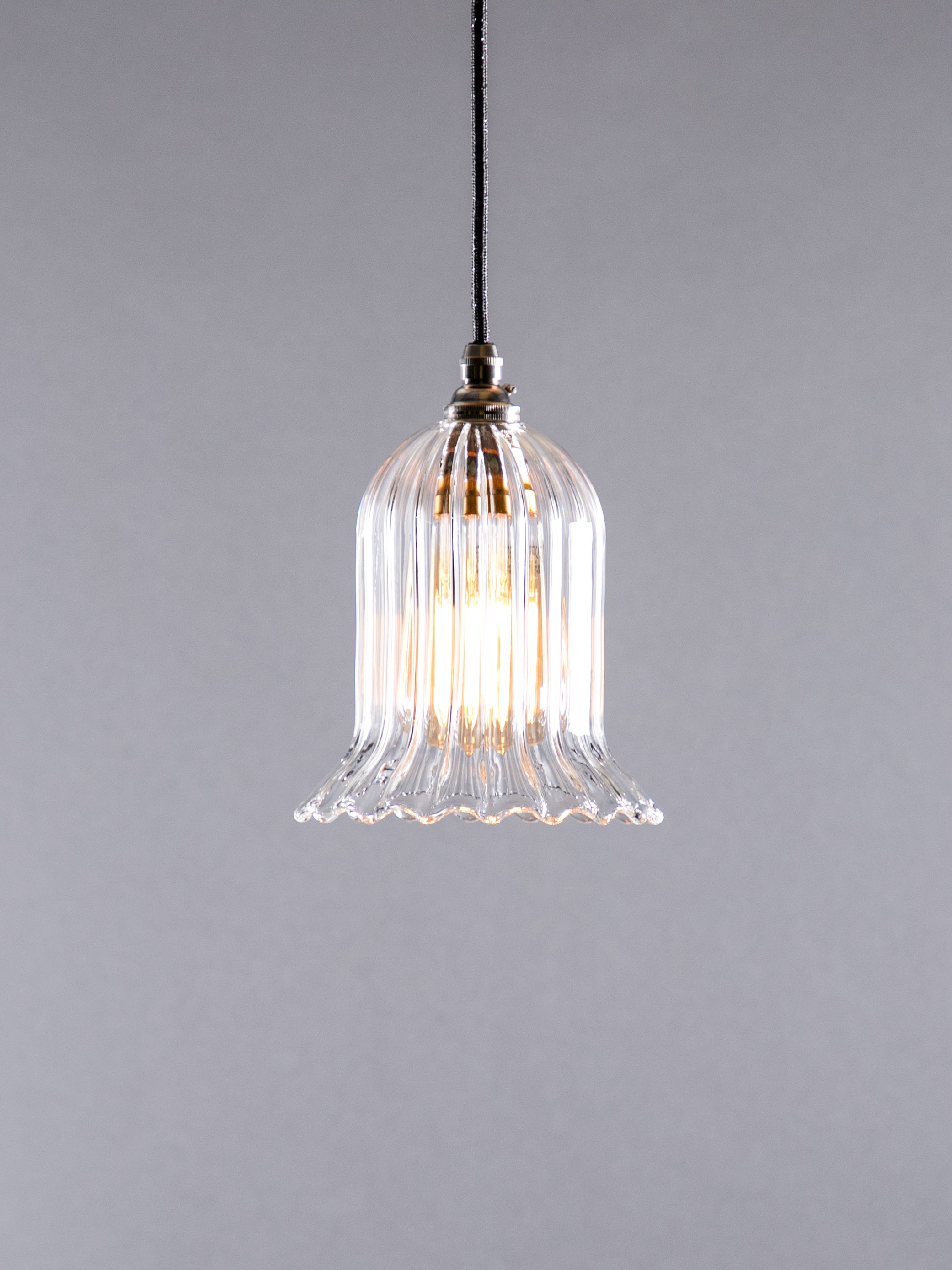Contemporary Humphrey Clear Ribbed Fluted Glass Wall Light – Glow Lighting