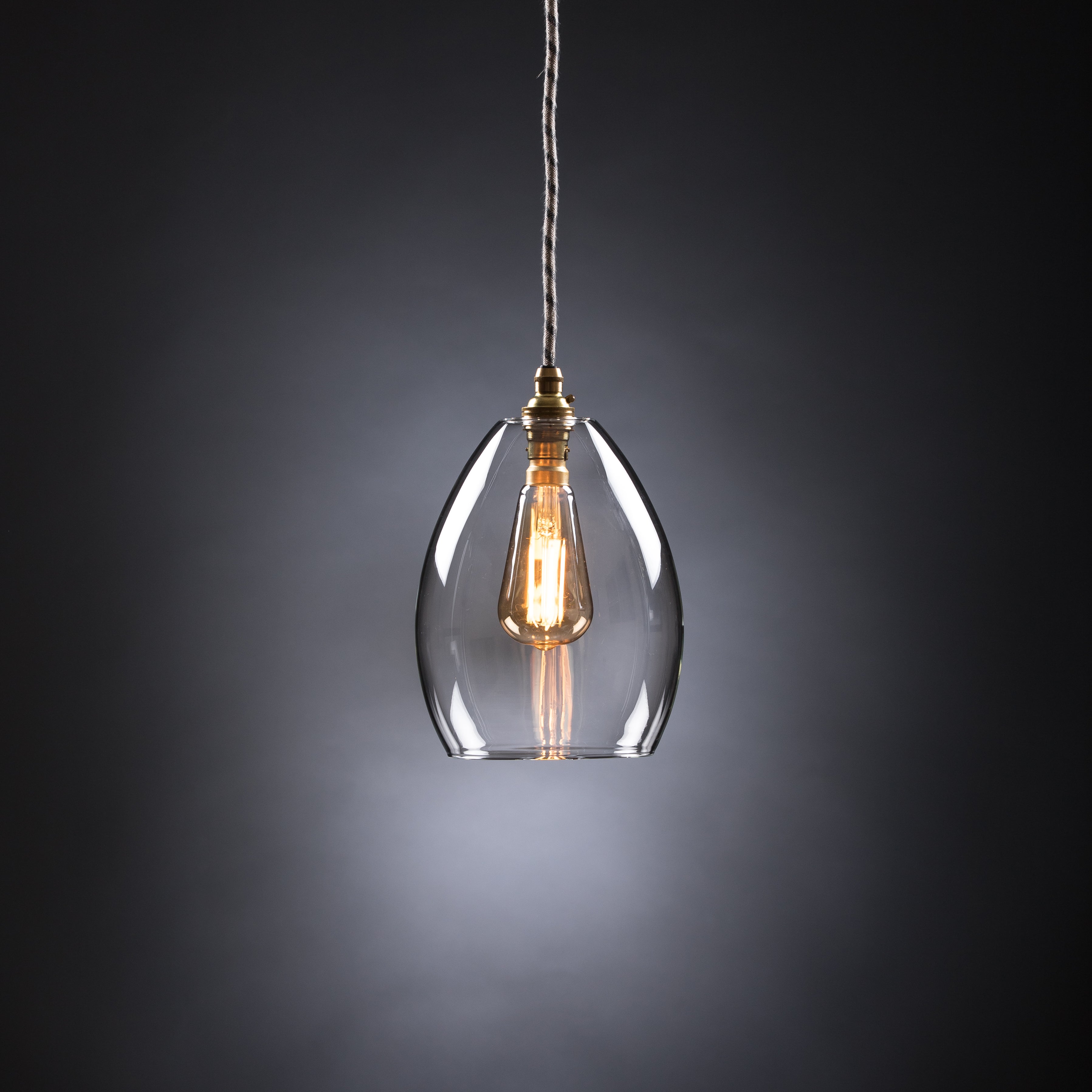 Jules Clear Glass Pendant Light | Handblown in the UK – Glow Lighting