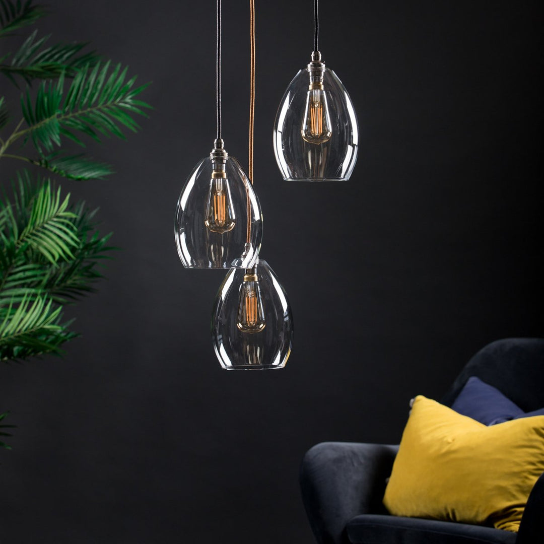 Mid Jules 3 Way Large Cluster Pendant Light – Glow Lighting