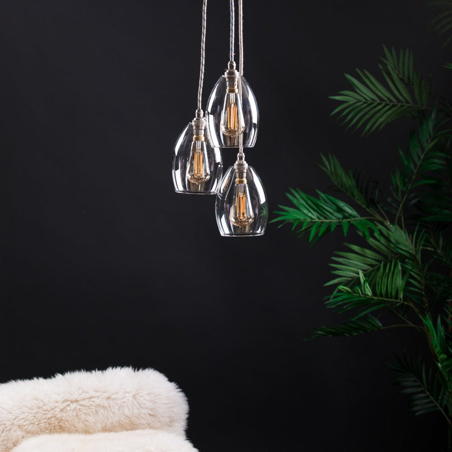 Small Jules 3 Way Cluster Pendant Light – Glow Lighting