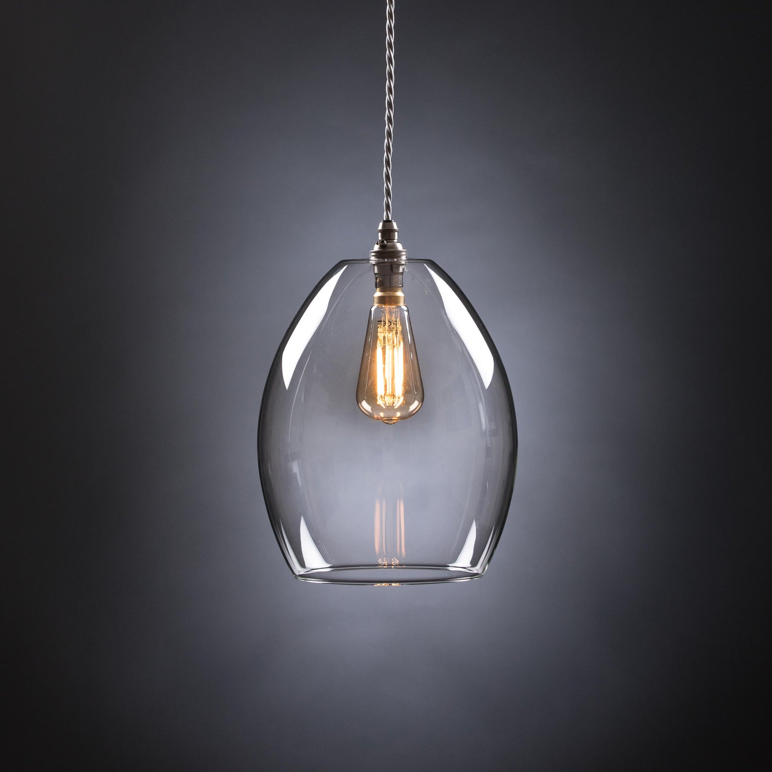 Jules Clear Glass Pendant Light | Handblown in the UK – Glow Lighting