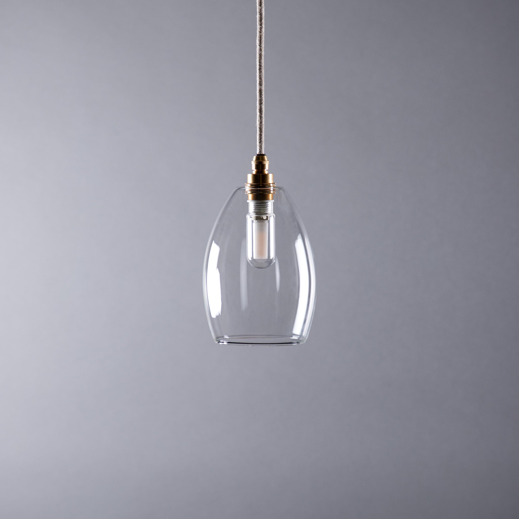 Jules Clear Glass Bathroom IP44 Pendant Light – Glow Lighting