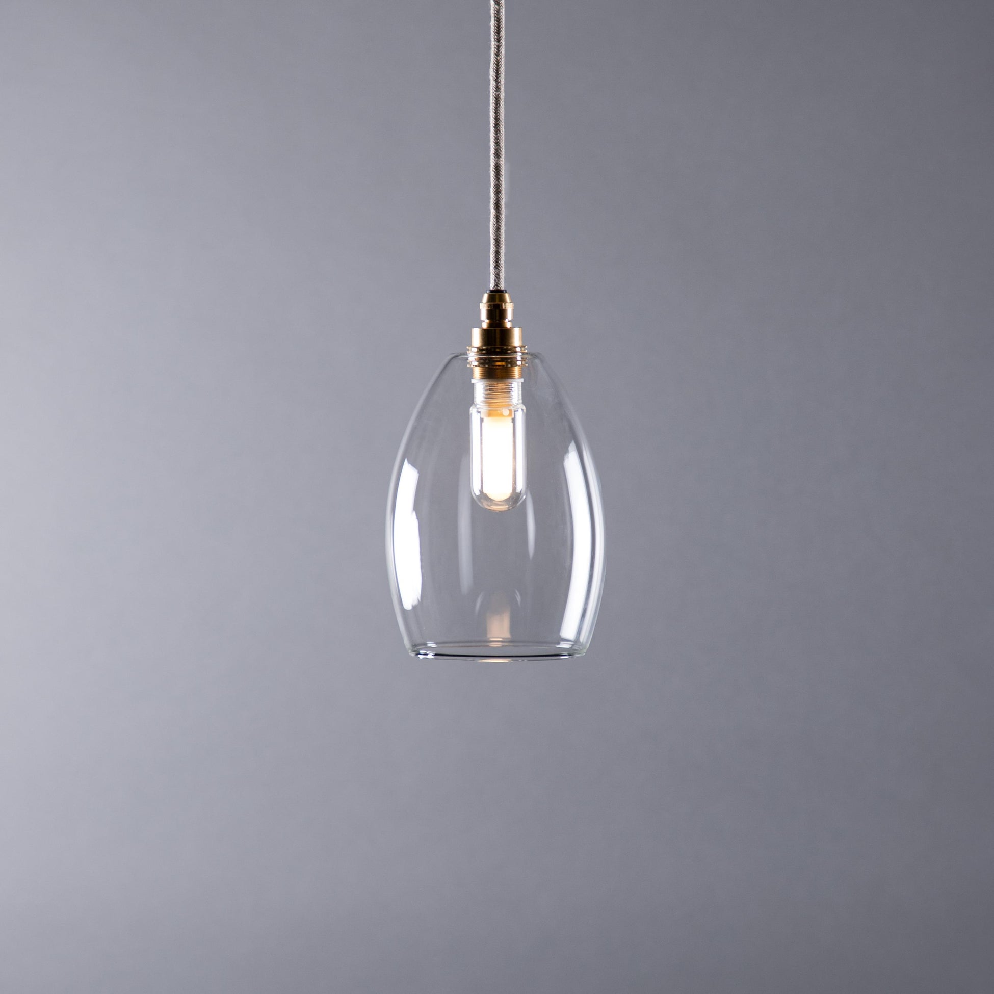 Jules Clear Glass Bathroom IP44 Pendant Light – Glow Lighting